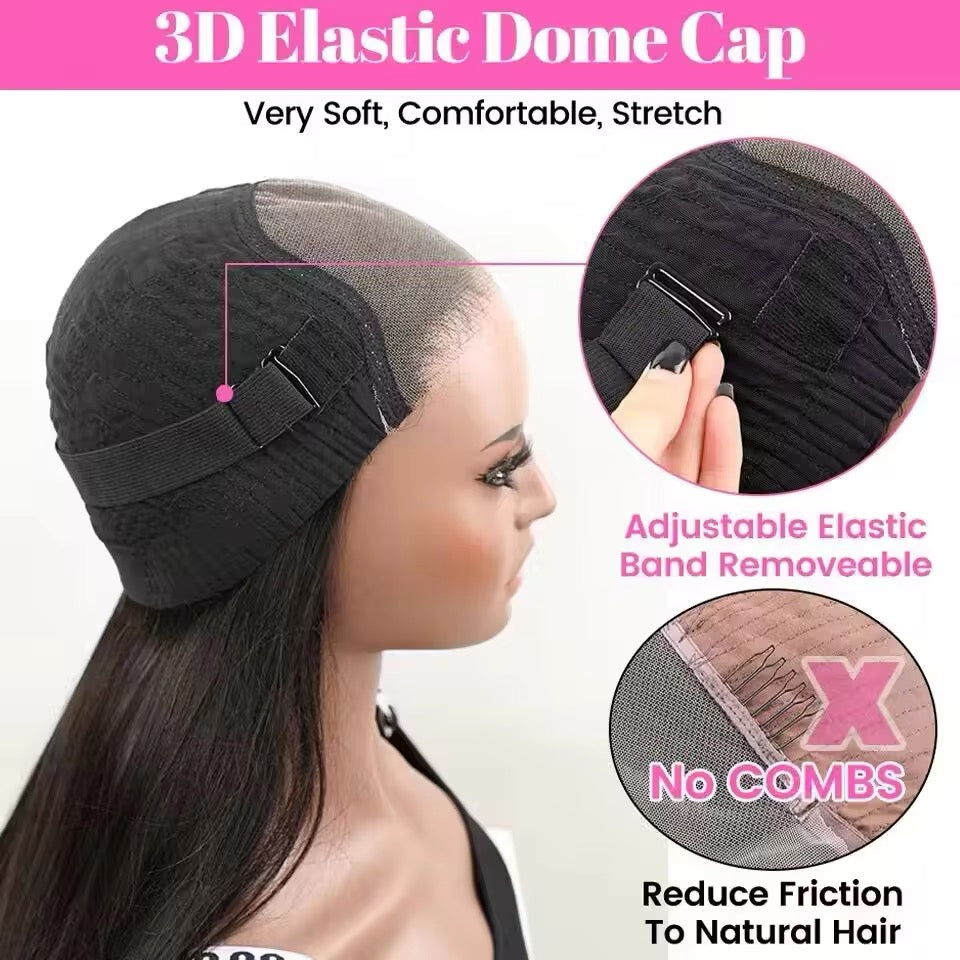 13 x4 Pre-Cut HD Lace closure glueless, wear and go Brazilian hair wig ...